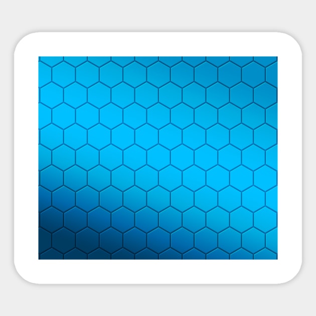 Blue Honeycomb Hexagon Pattern - Pattern - Sticker | TeePublic
